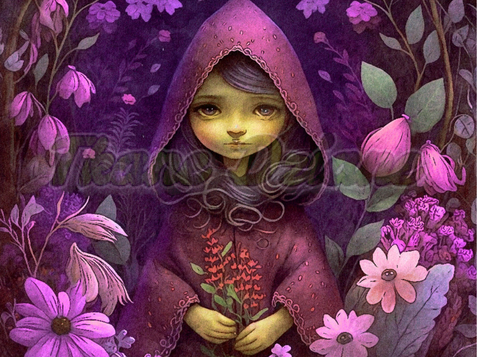 TkaneDziane.pl > PANEL DRUKOWANY MAGICZNE ZWIERZĘTA FIOLETOWA NIMFA ...